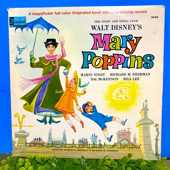 Disney | Media | Walt Disneys Mary Poppins Story Disneyland Book Vtg ...